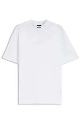 BOSS Relaxed-fit Mock-neck T-shirt In Stretch Cotton
