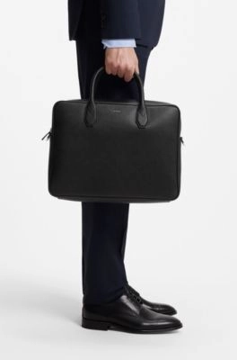 BOSS Grained Document Case With Logo Lettering
