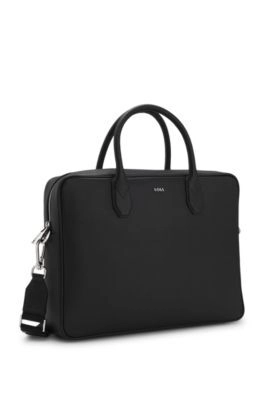BOSS Grained Document Case With Logo Lettering