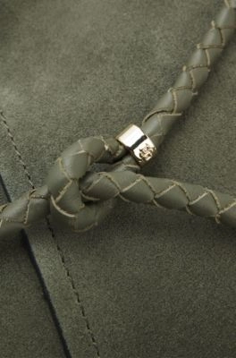 BOSS Revers Suede Tote Bag With Braided Belt