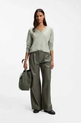 BOSS Revers Suede Bucket Bag With Braided Belt