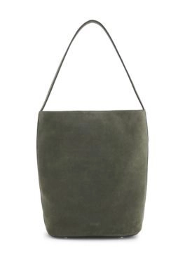 BOSS Revers Suede Bucket Bag With Braided Belt