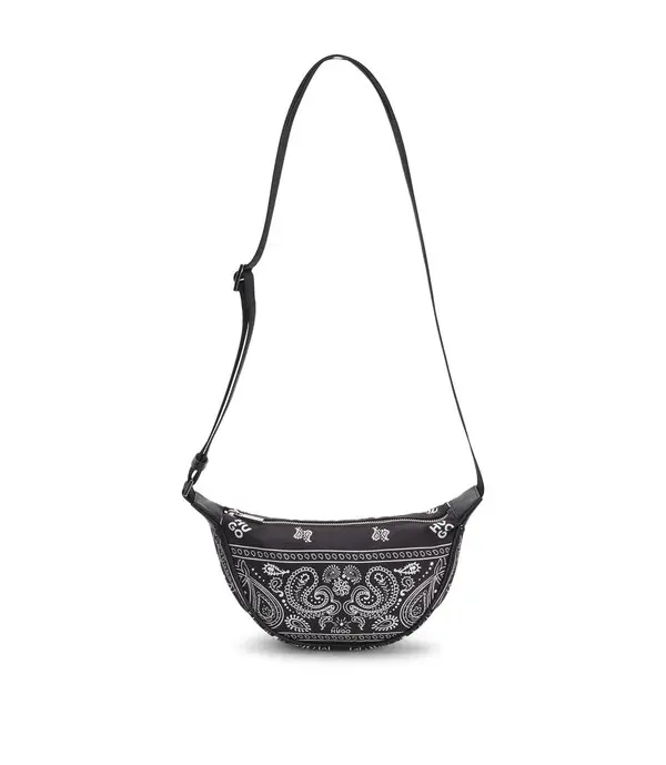 Hugo Patterned Hobo Bag - Black