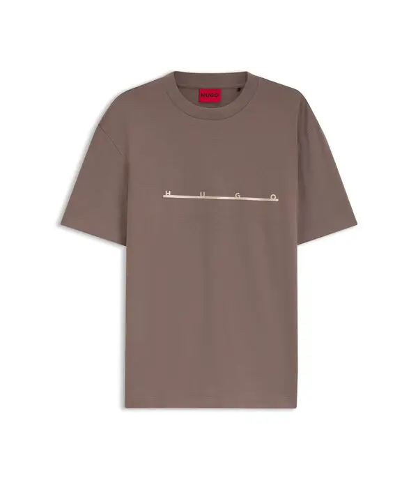 Hugo Relaxed-fit T-shirt With Zigzag Stitching Detail
