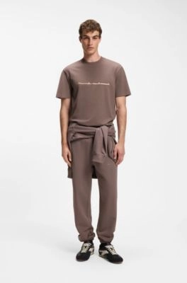 Hugo Relaxed-fit T-shirt With Zigzag Stitching Detail