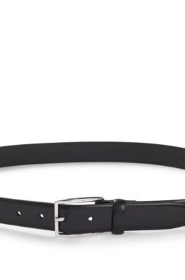 BOSS Leather Belt With Silver-tone Pin Buckle