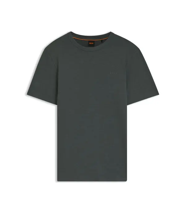 BOSS Cotton-jersey T-shirt With Logo Detail - Light Green
