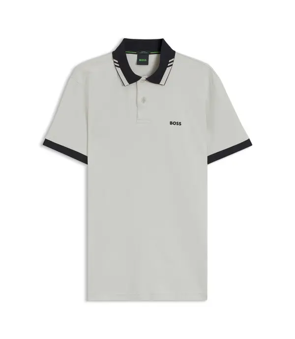 BOSS Cotton Slim-fit Polo Shirt With Contrast Trims