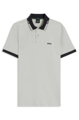 BOSS Cotton Slim-fit Polo Shirt With Contrast Trims