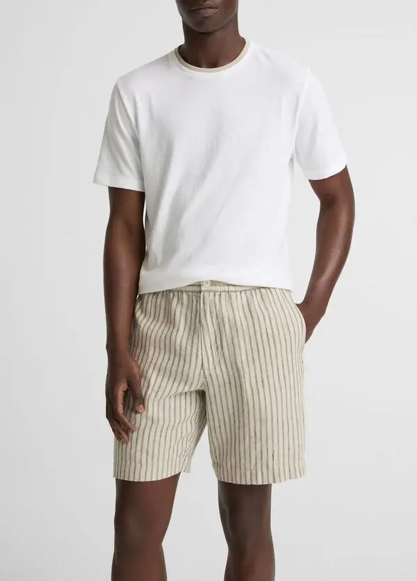 Vince Cotton Double-collar T-shirt - Optic White/parchment