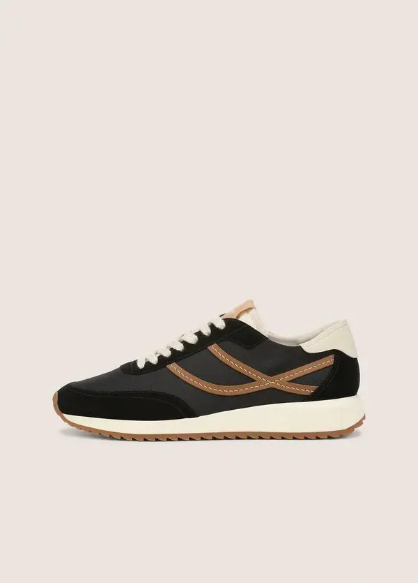 Vince Santa Monica Sneaker - Black/saddle