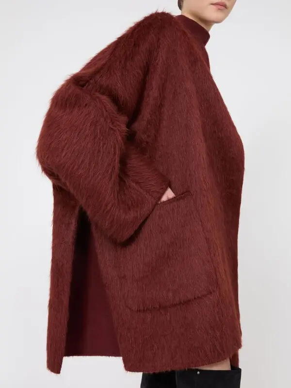 Max Mara Short Alpaca And Wool Coat