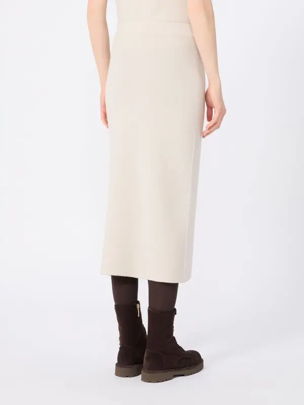 Max Mara Wool And Cashmere Yarn Pencil Skirt