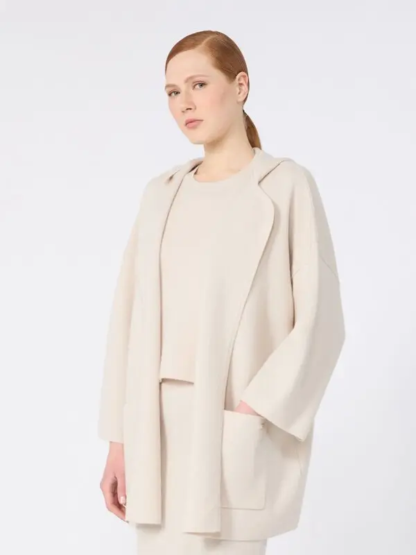 Max Mara Wool And Cashmere Hooded Cardigan