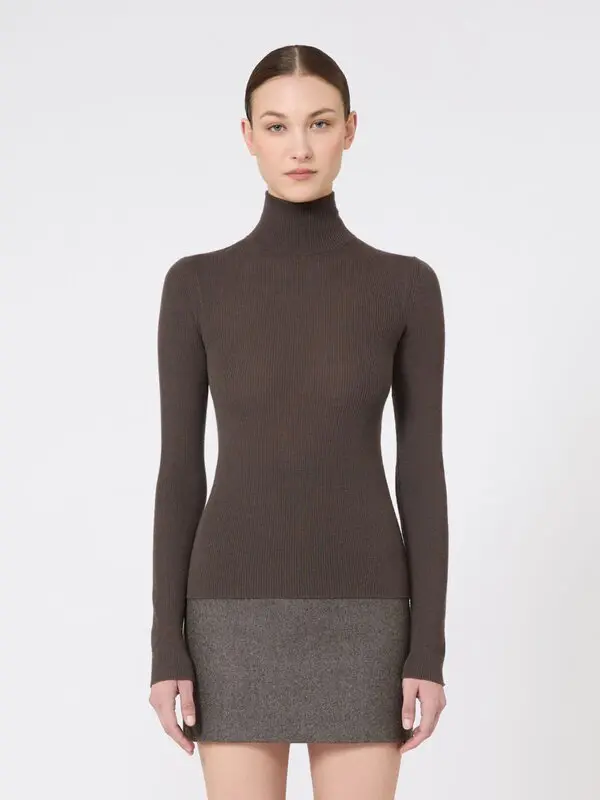 Max Mara Wool Yarn Polo-neck Sweater