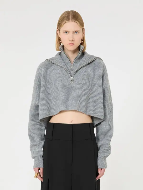 Max Mara Oversized Wool And Cashmere Cropped Sweater