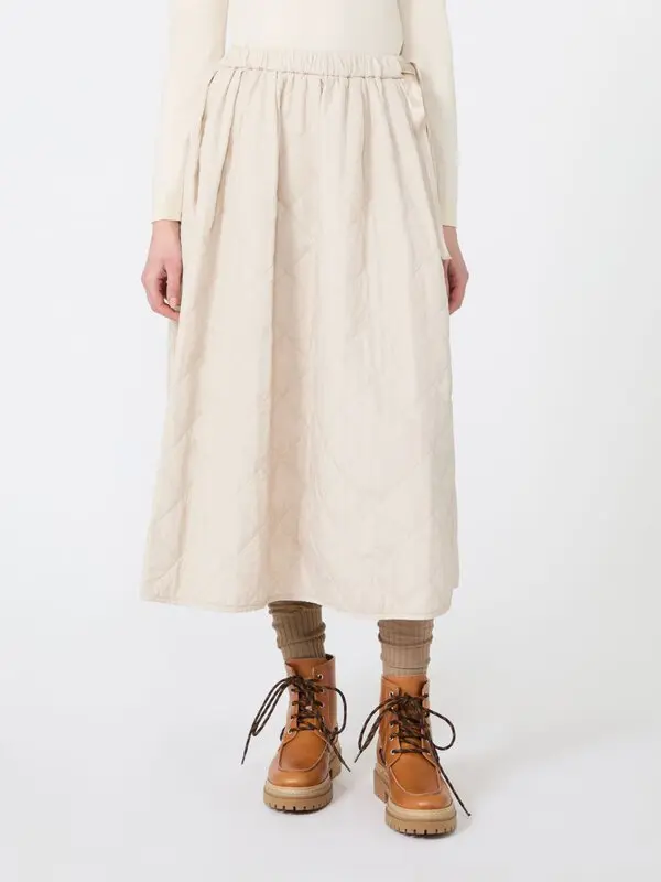 Max Mara Technical Plain-weave Fabric Flared Skirt