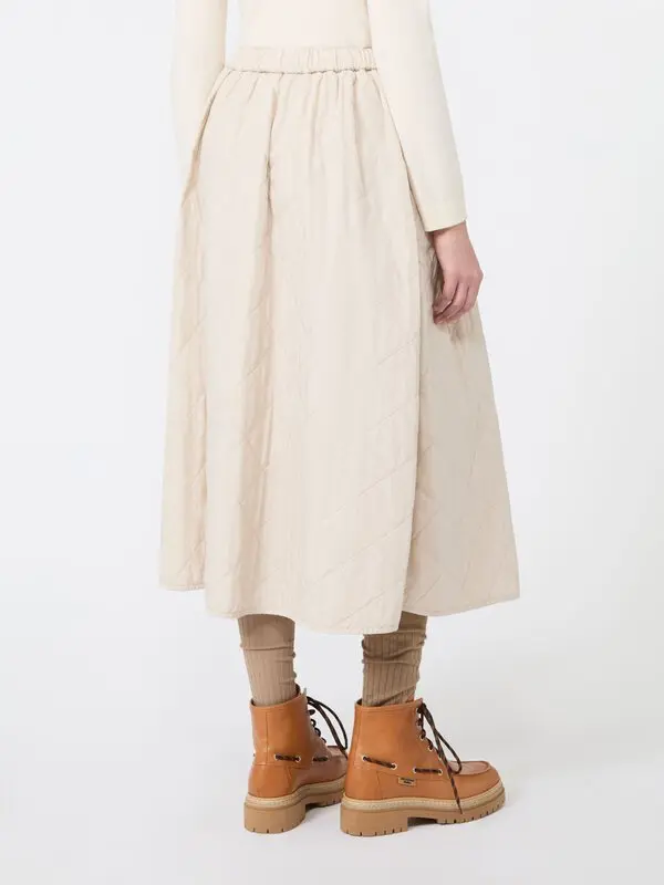 Max Mara Technical Plain-weave Fabric Flared Skirt