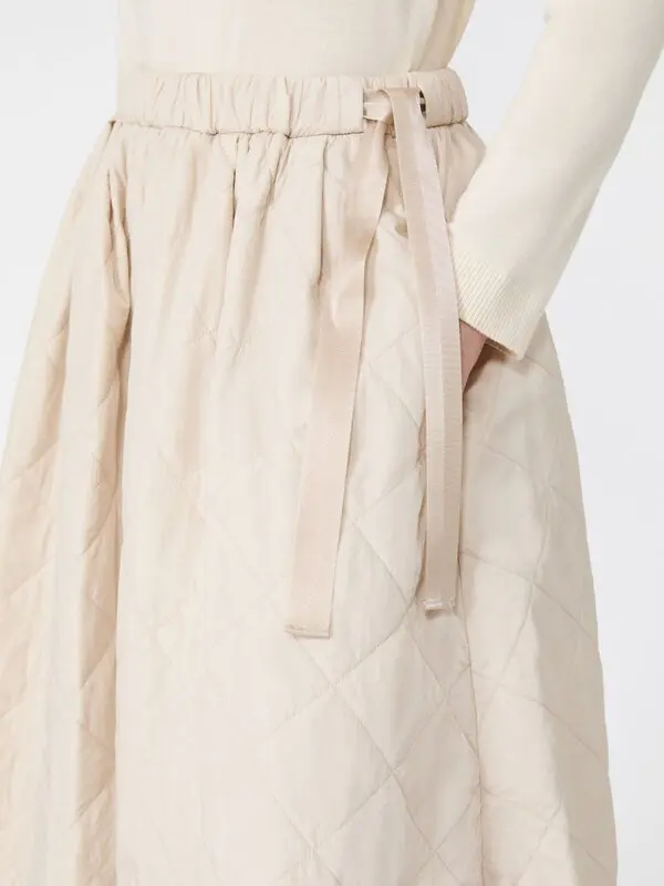 Max Mara Technical Plain-weave Fabric Flared Skirt