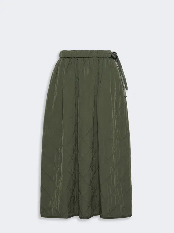 Max Mara Technical Plain-weave Fabric Flared Skirt