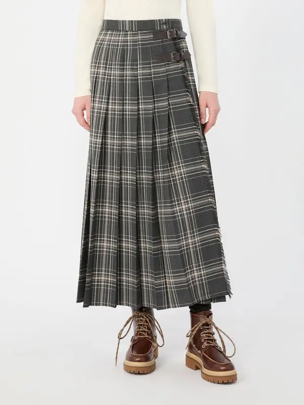 Max Mara Wool Batavia Pleated Skirt