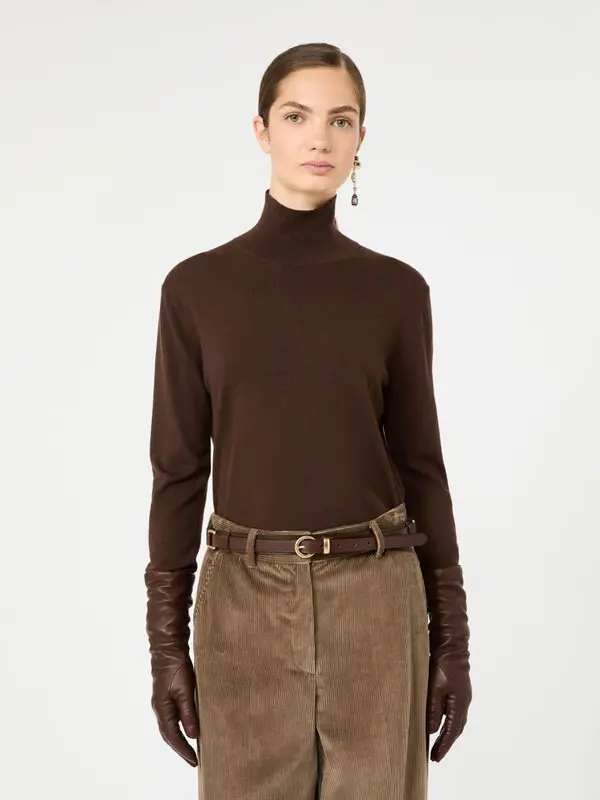 Max Mara Wool And Silk Knit Turtleneck