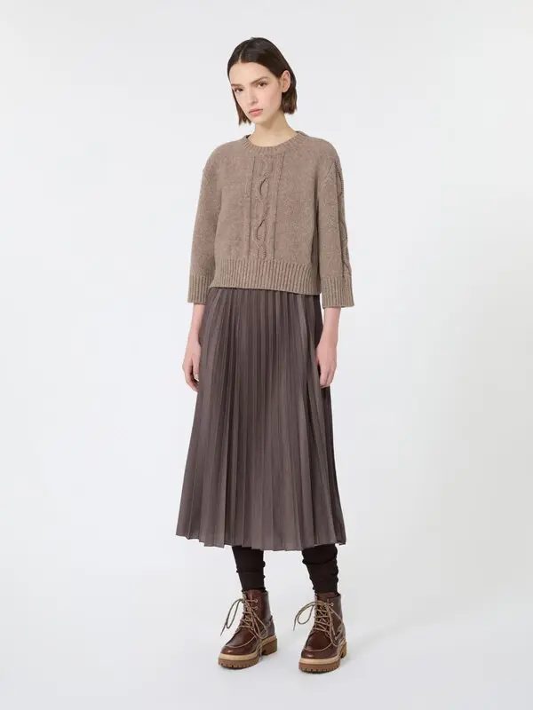Max Mara Jersey Dress With A Wool Top