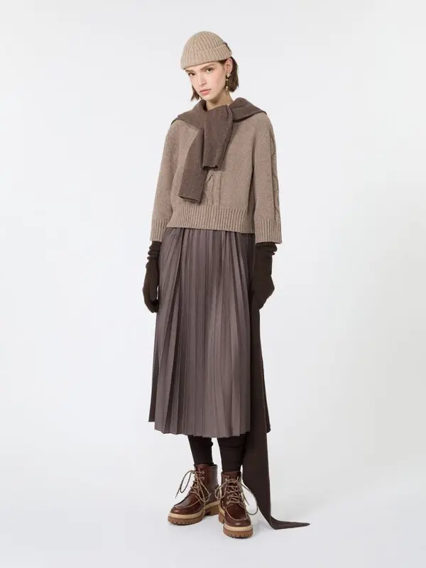 Max Mara Jersey Dress With A Wool Top