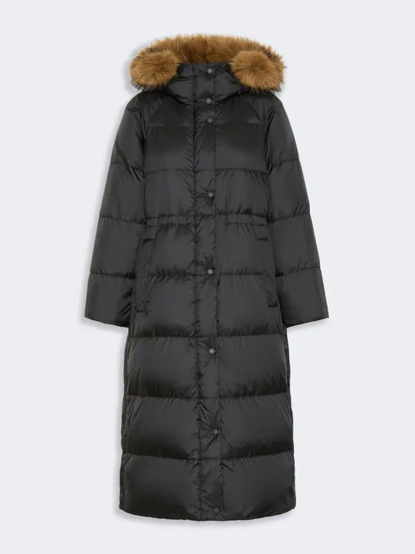 Max Mara Long Reversible Down Jacket In Water-repellent Plain-weave Fabric