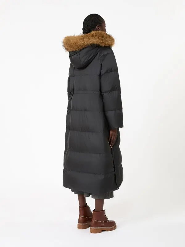 Max Mara Long Reversible Down Jacket In Water-repellent Plain-weave Fabric