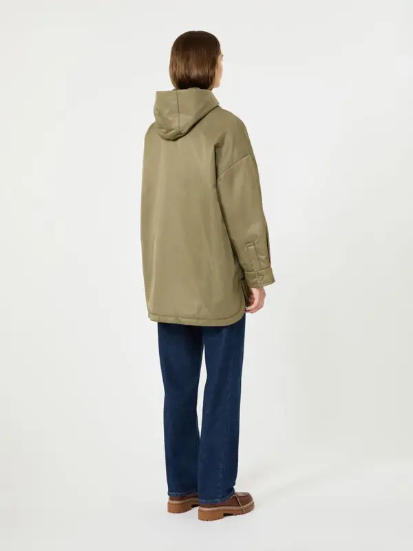 Max Mara Reversible Down Jacket In Water-repellent Twill