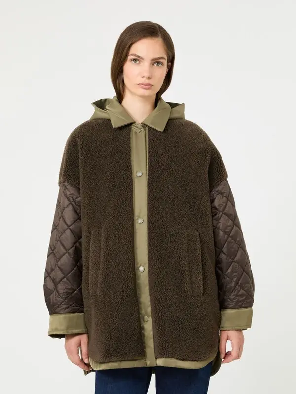 Max Mara Reversible Down Jacket In Water-repellent Twill