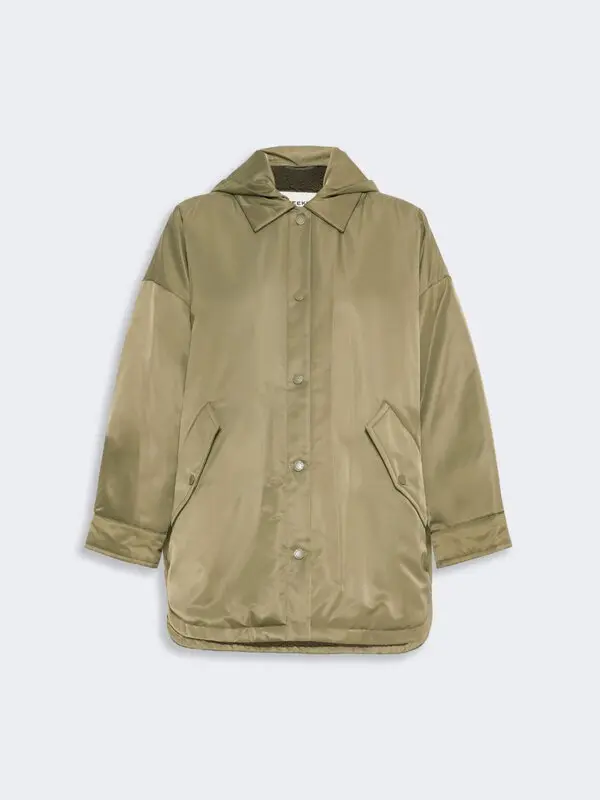 Max Mara Reversible Down Jacket In Water-repellent Twill