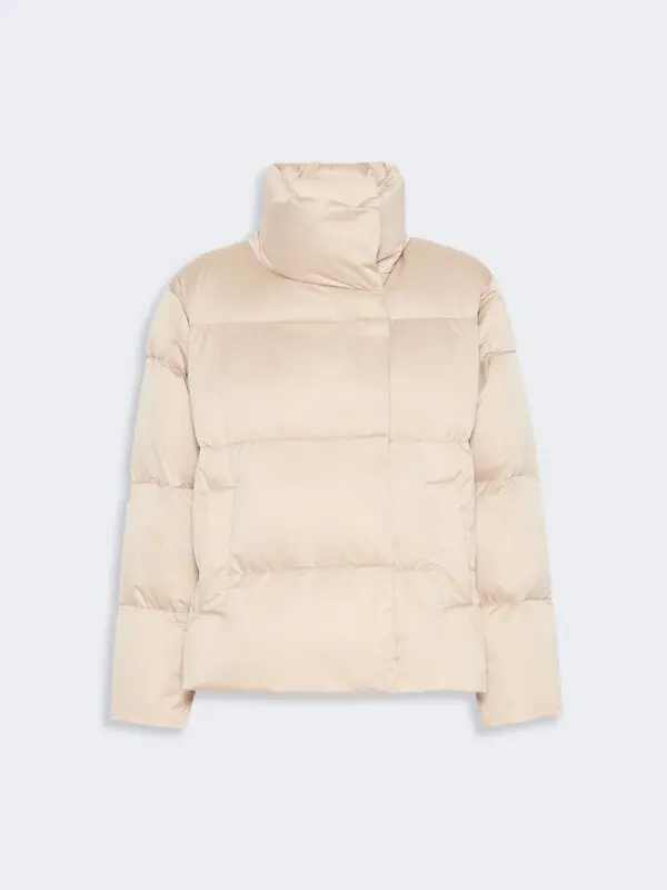 Max Mara Short Down Jacket In Technical Satin