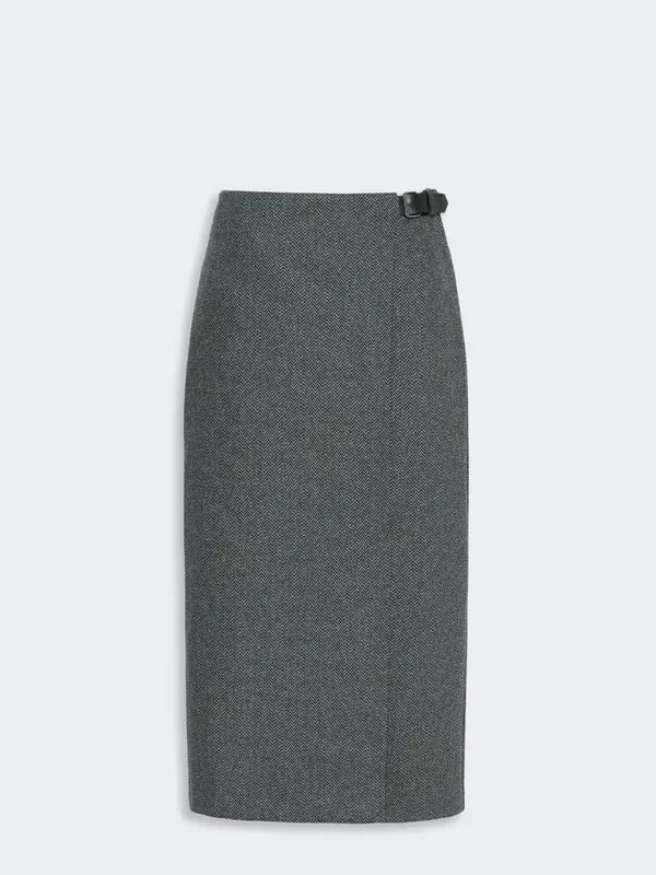 Max Mara Jacquard Jersey Skirt - Medium Grey