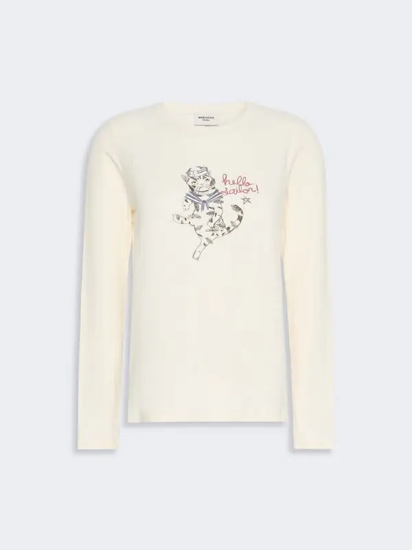 Max Mara Regular Fit Stretch Jersey T-shirt - Ivory
