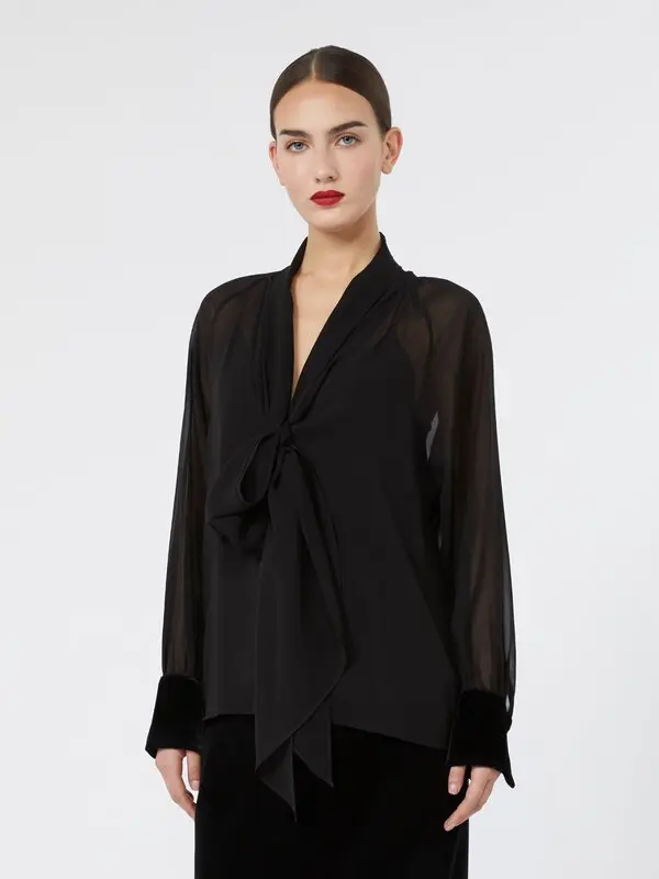 Max Mara Silk Georgette Blouse