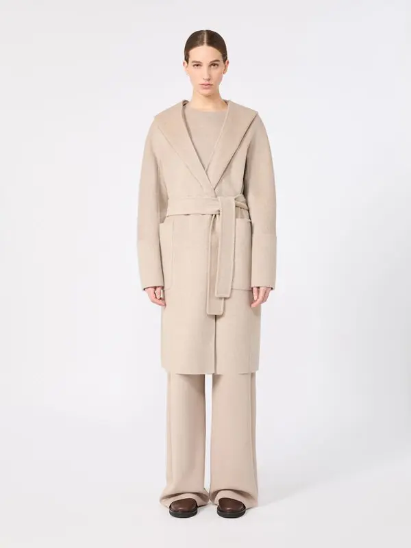Max Mara Wool And Cashmere Robe Coat - Beige