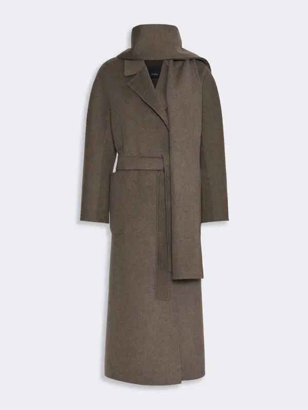 Max Mara Long Double Wool Coat - Medium Grey