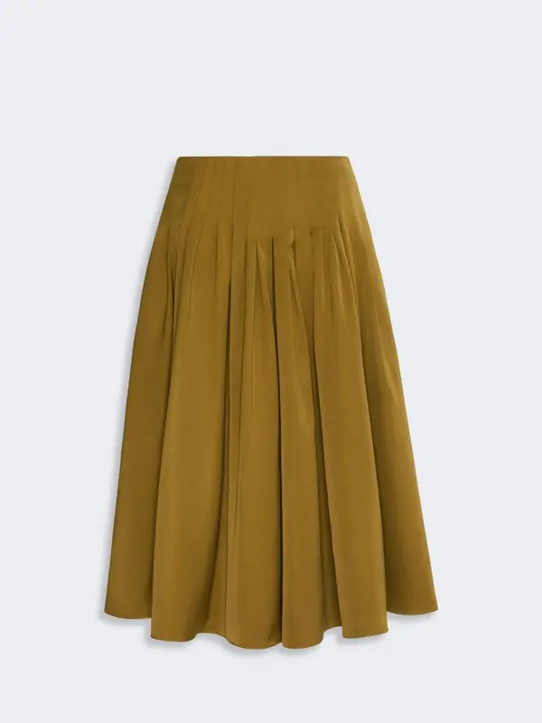 Max Mara Cotton-blend Satin Flared Skirt