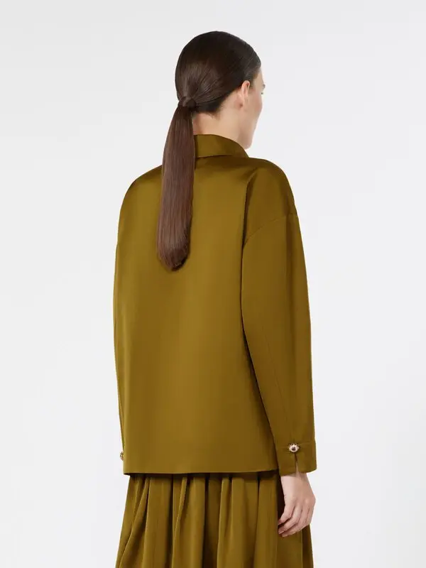 Max Mara Cotton-blend Satin Blouse