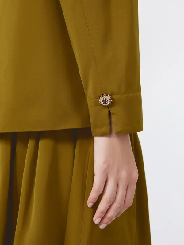 Max Mara Cotton-blend Satin Blouse