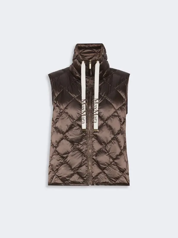 Max Mara Diamond-patterned Water-repellent Canvas Padded Gilet