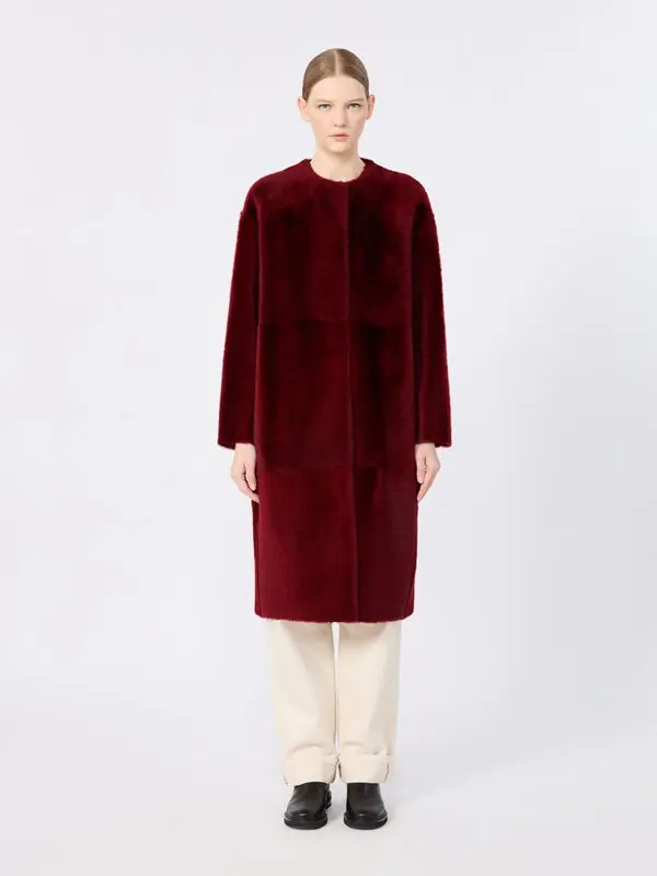 Max Mara Sheepskin Midi Coat