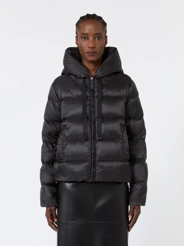 Max Mara Short Water-repellent Plain-weave Fabric Puffer Jacket