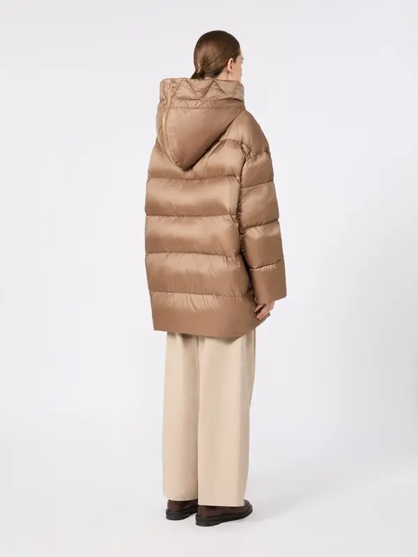 Max Mara Roomy Iridescent Plain-weave Fabric Puffer Jacket