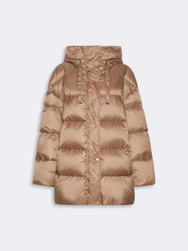 Max Mara Roomy Iridescent Plain-weave Fabric Puffer Jacket