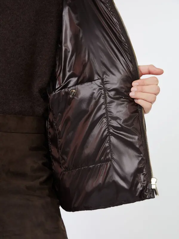 Max Mara Hooded Puffer Jacket In Water-repellent Plain-weave Fabric