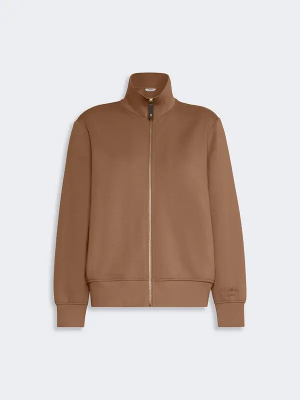 Max Mara Technical Cotton Jersey Sweatshirt - Camel