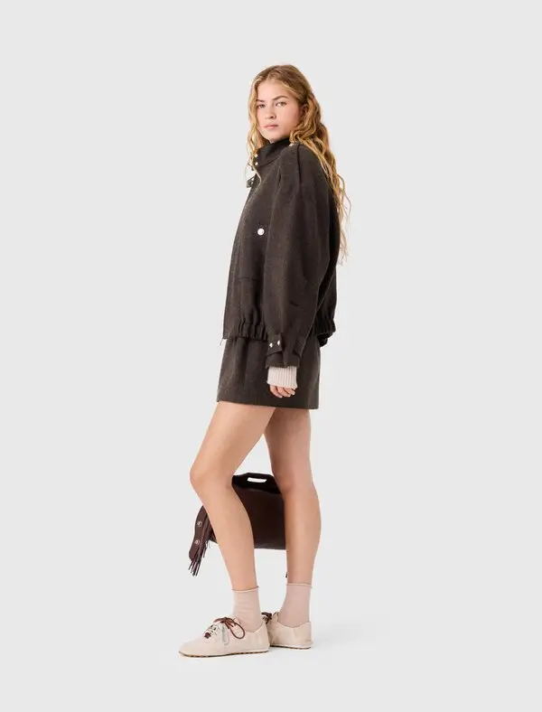 Maje Oversized Wool Jacket